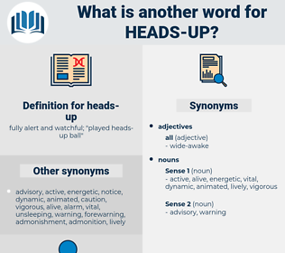 What is another way to say heads up?