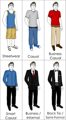 What is between smart casual and formal?