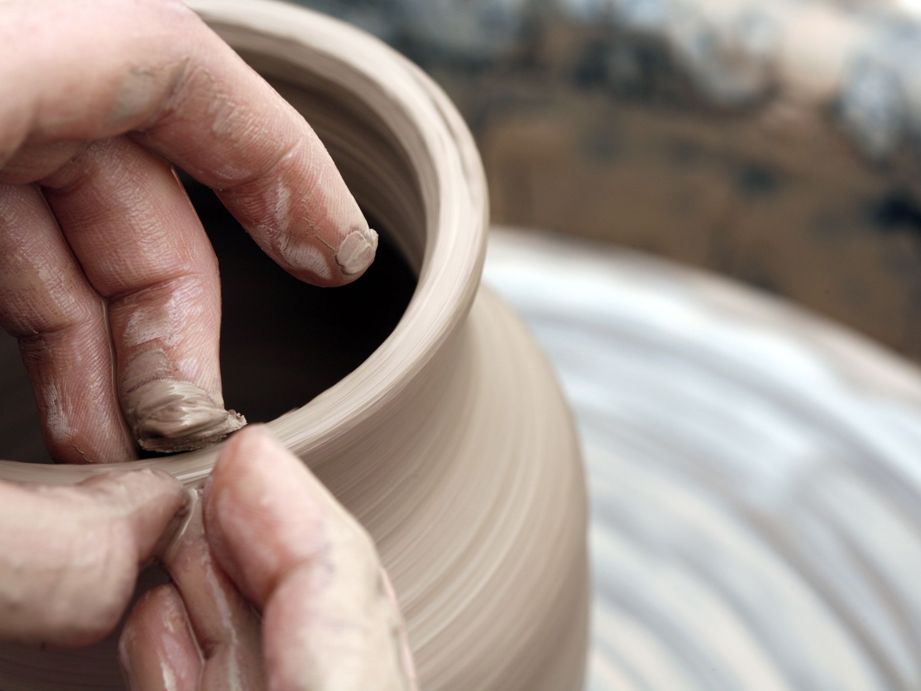 What is bisque pottery made from?