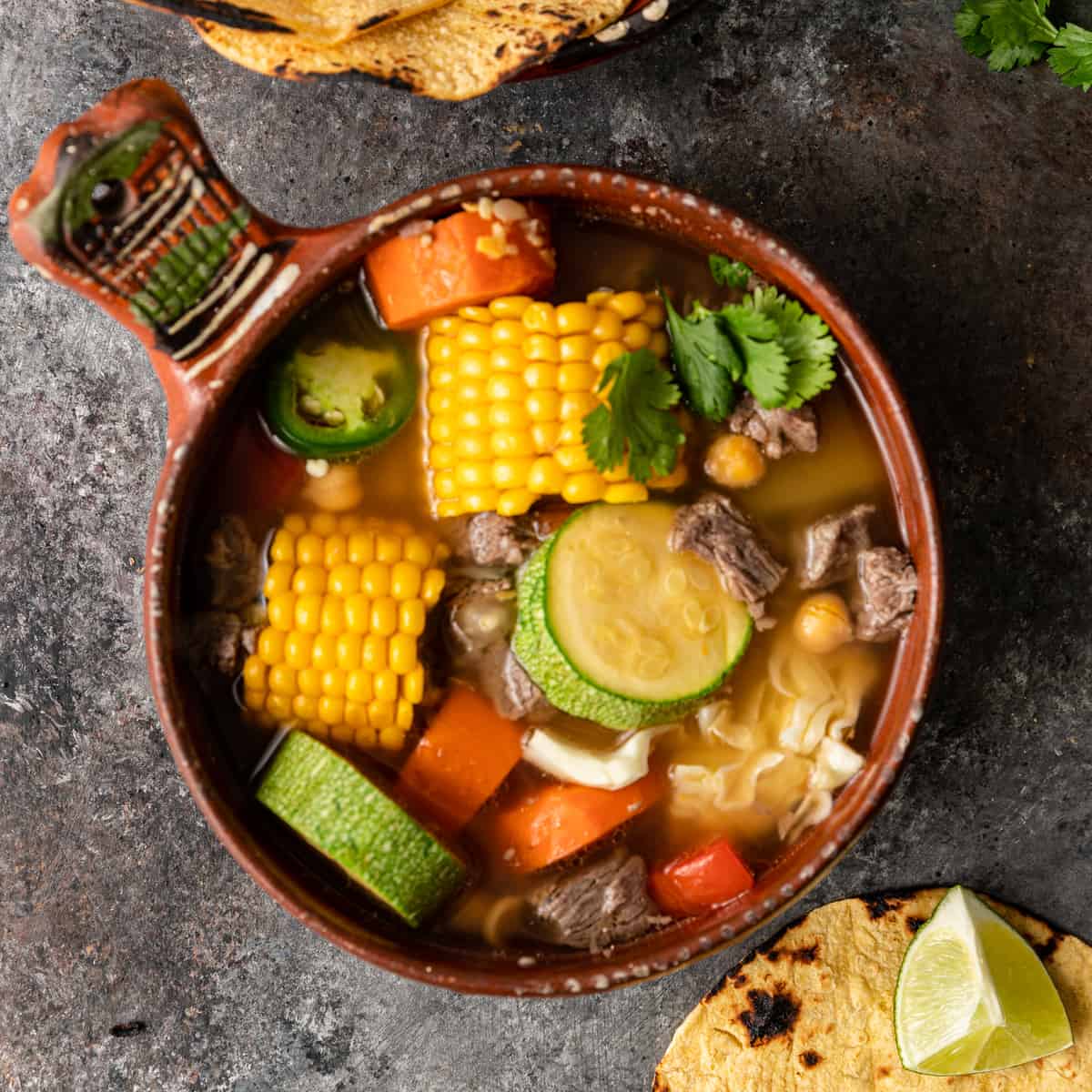 What is caldo de res made of?