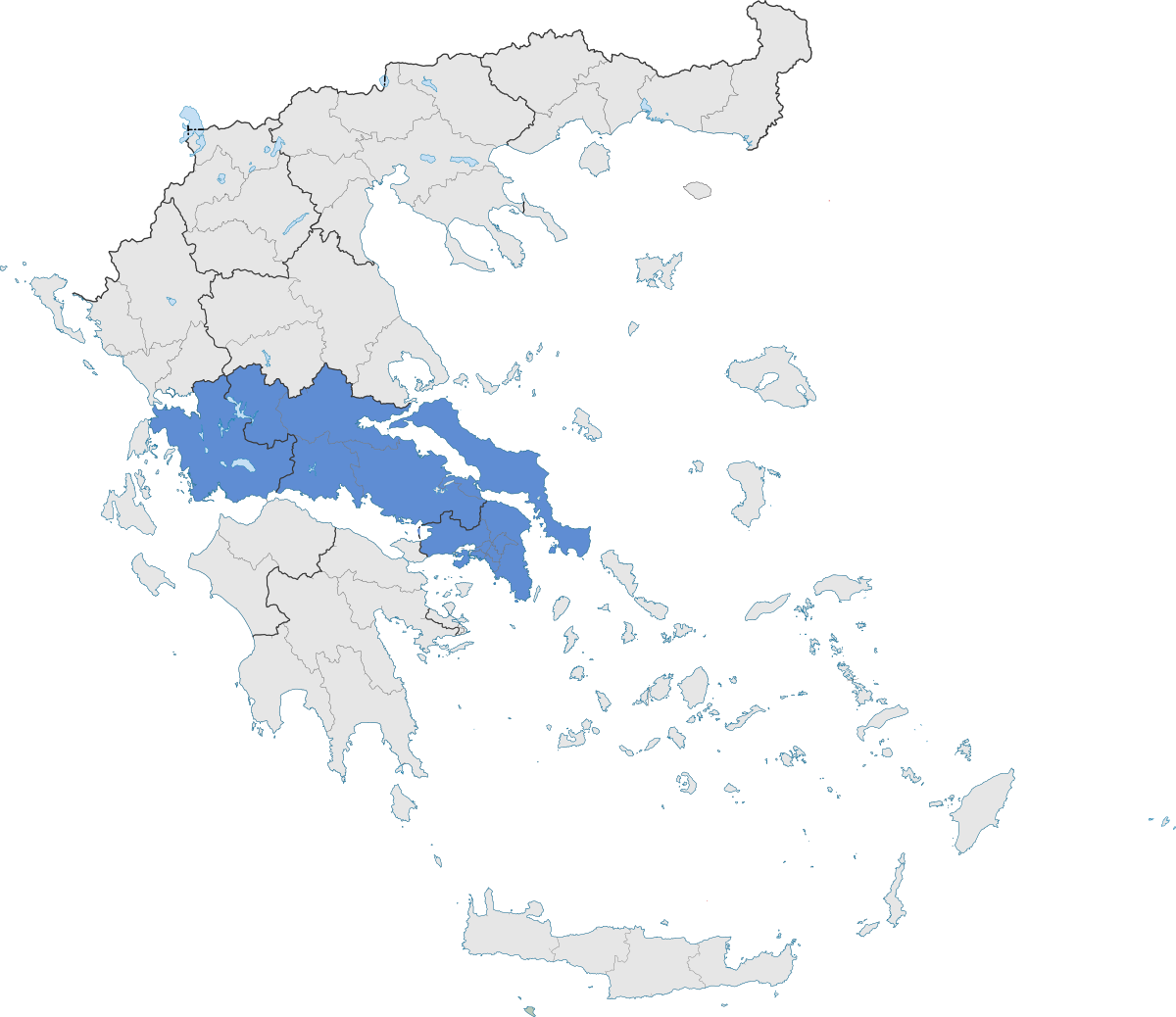 What is central Greece called?