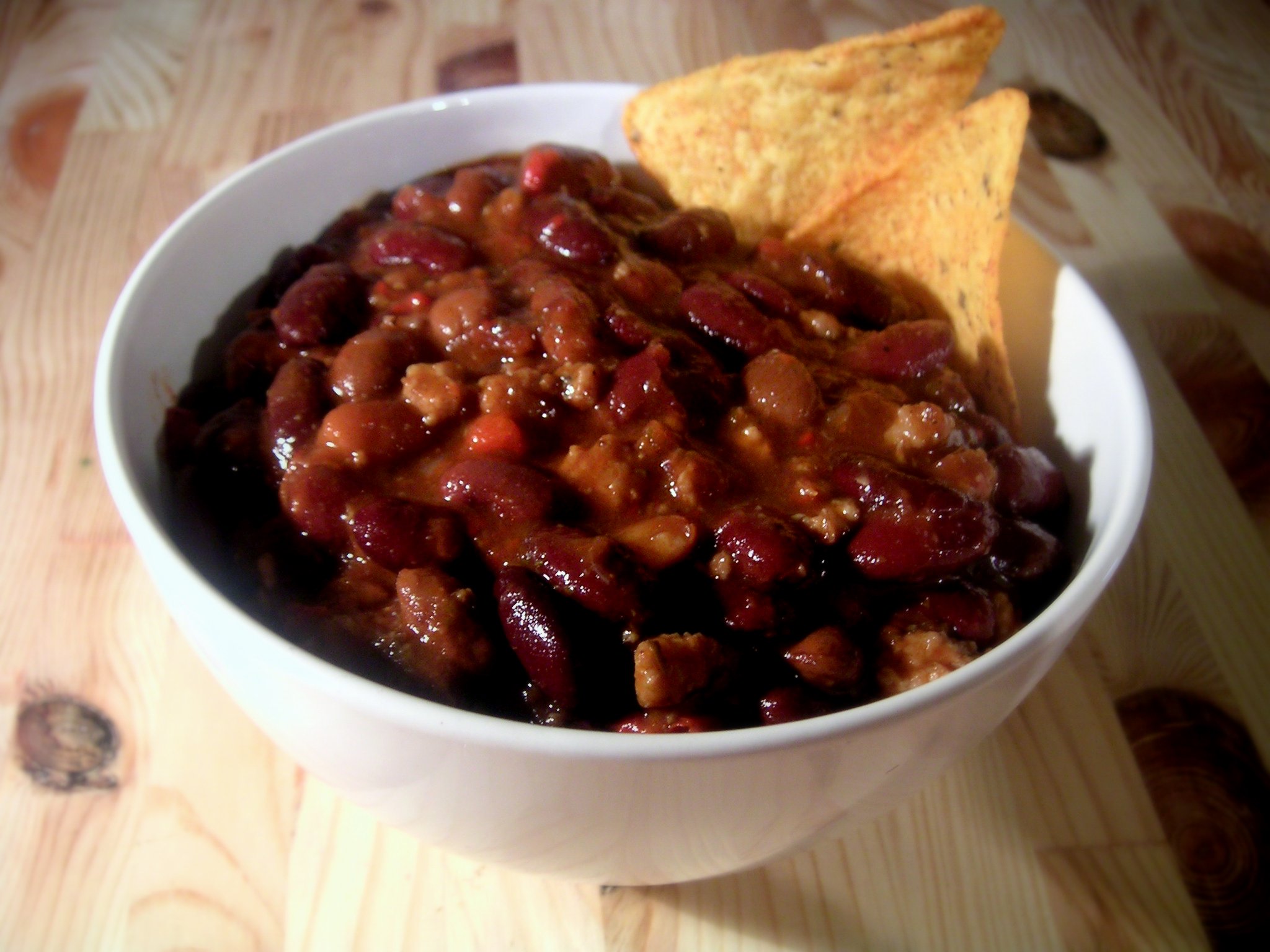 What is chili with beans called?