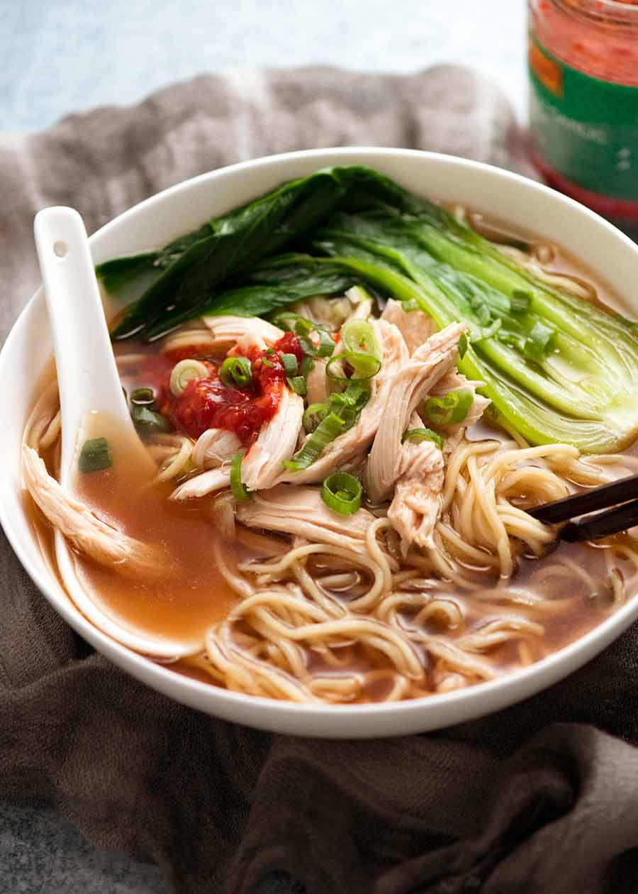 What is Chinese soup with noodles called?