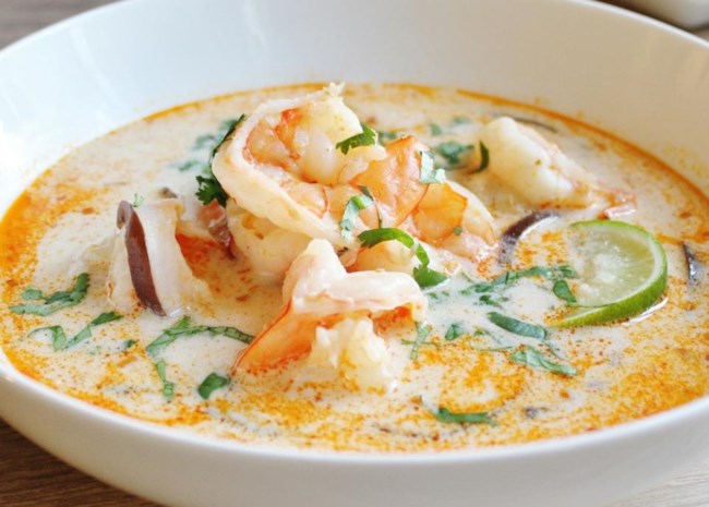 What is coconut soup made of?