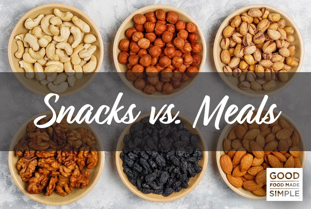 What is considered a meal and a snack?