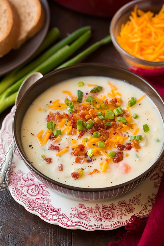 What is cream of potato soup made of?