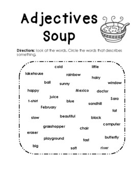 What is derived adjective of soup?