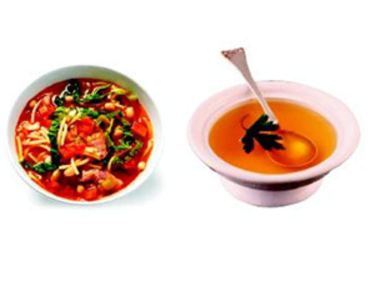 What is difference between juice and soup?