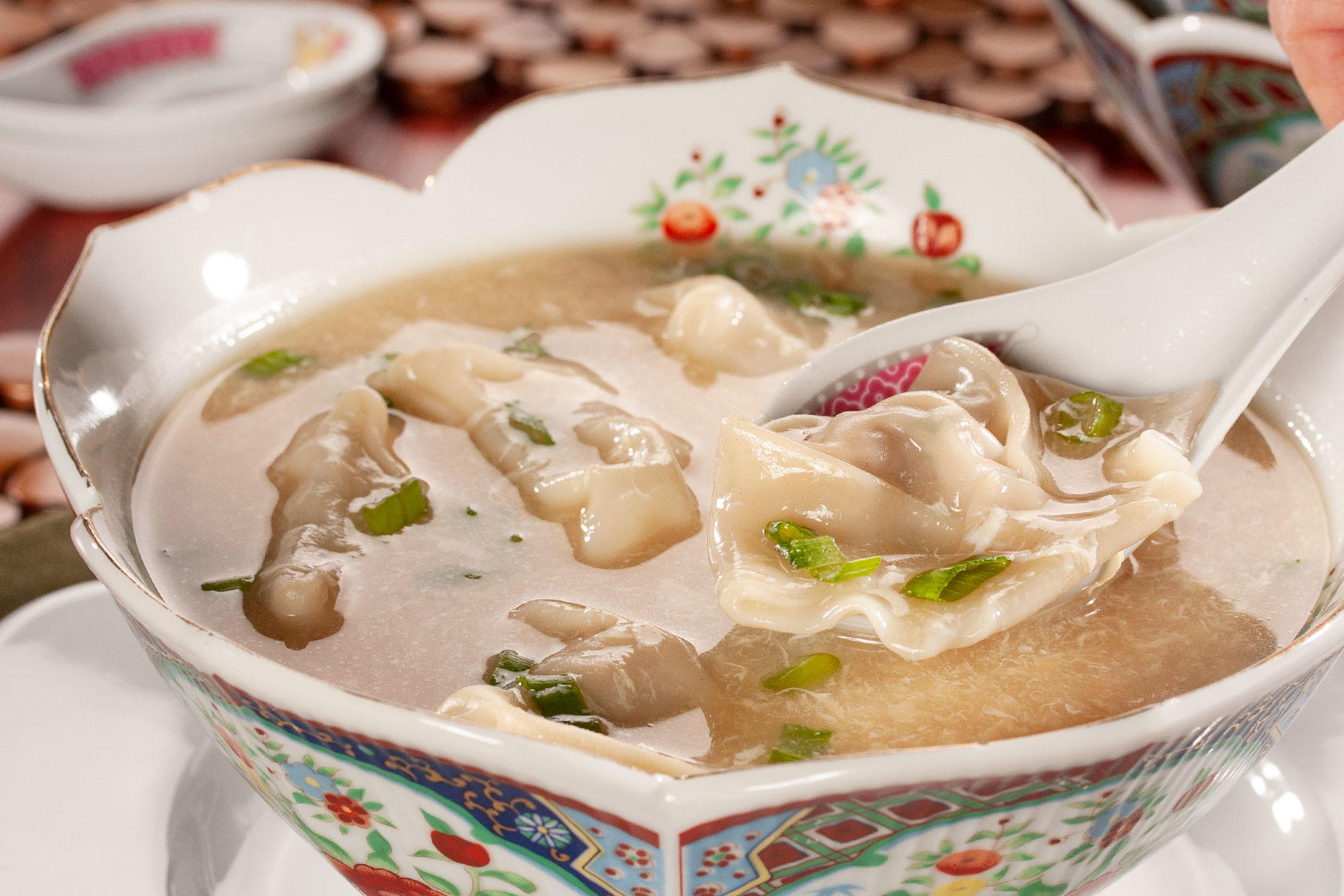 What is egg drop wonton soup made of?