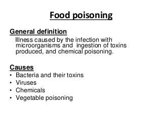 What is food poisoning explain?