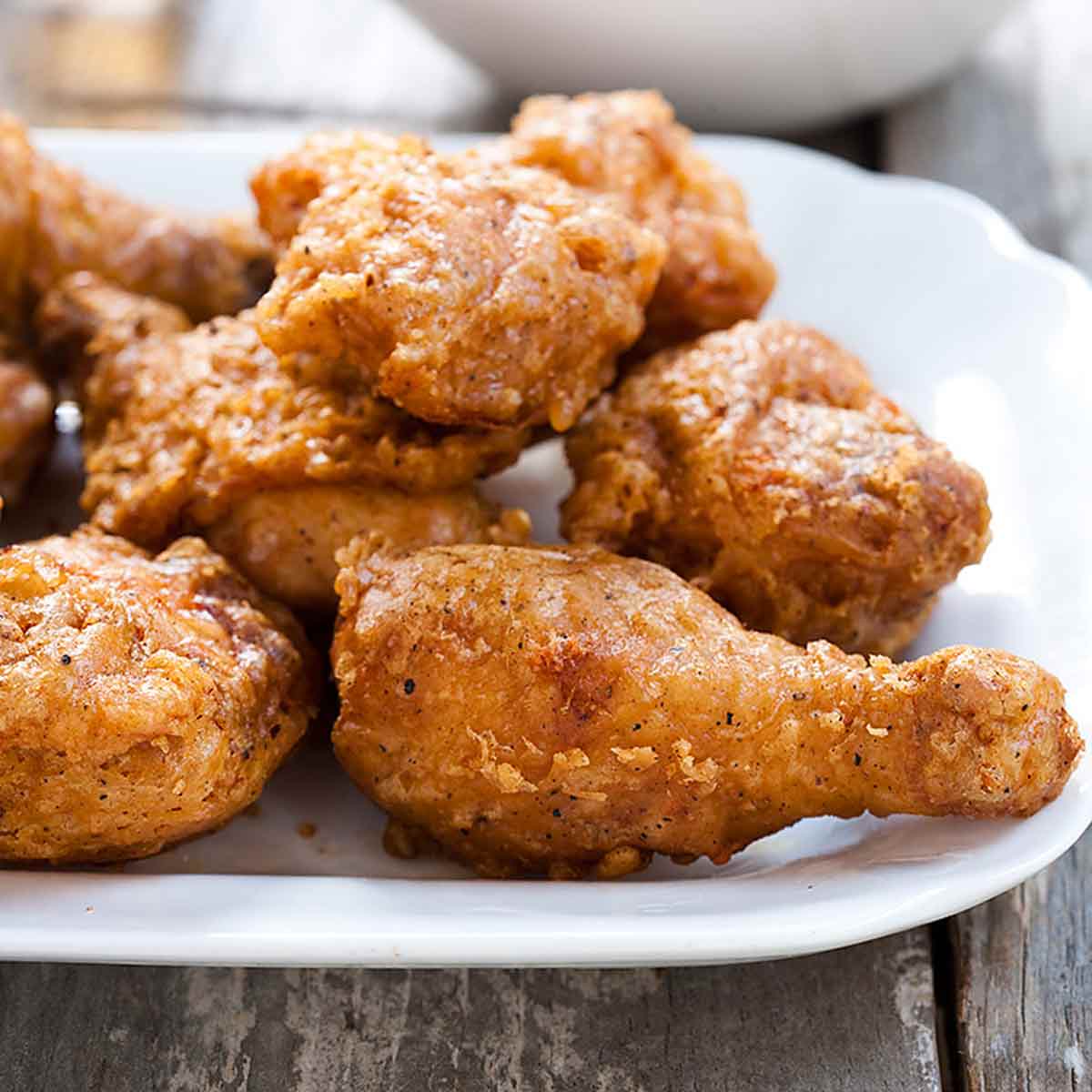 What is fried chicken batter made of?