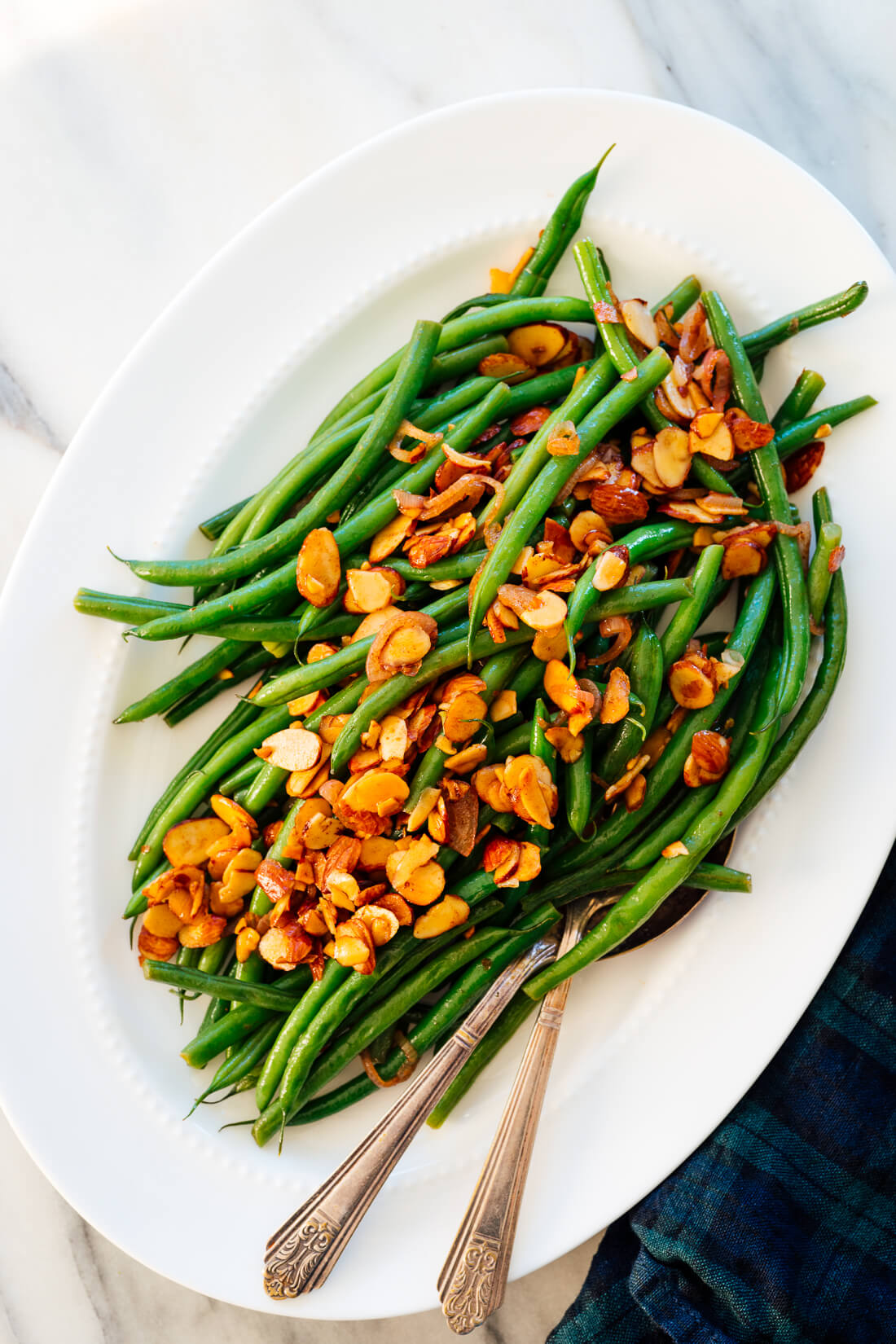 What is good to add to green beans?