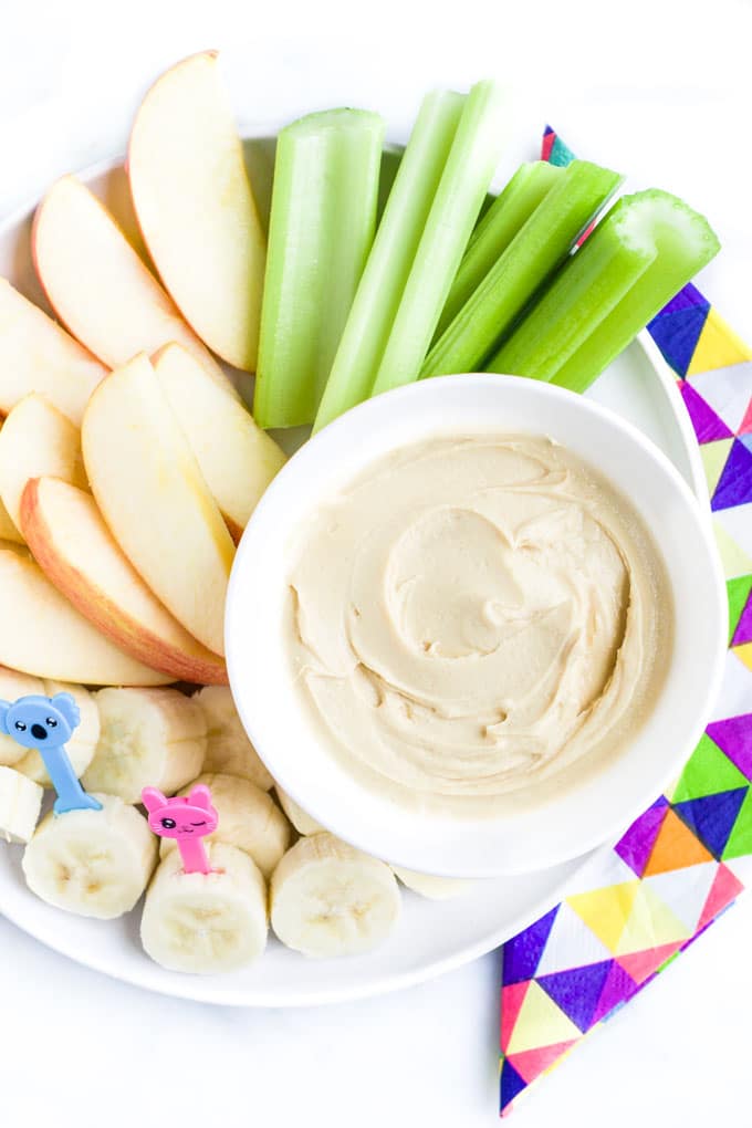 What is healthy to dip in peanut butter?