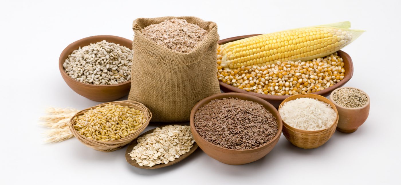 What is in the grains (cereals) group?