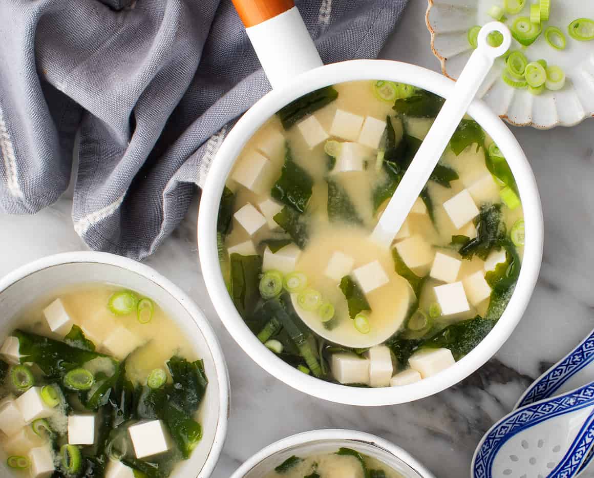 What is in the miso soup?