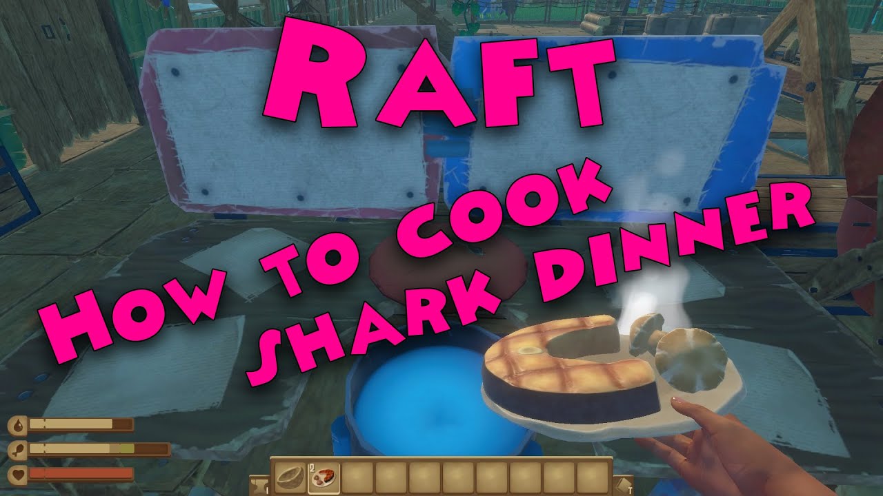 What is in the Shark dinner on raft?