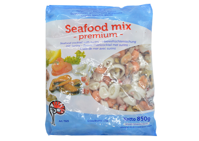 What is in the surimi seafood mix?