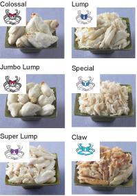What is jumbo lump swimming crab meat?