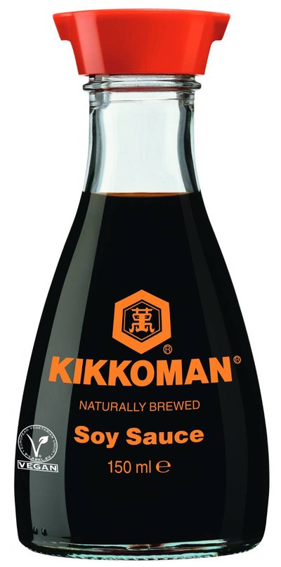 What is Kikkoman soy sauce made of?