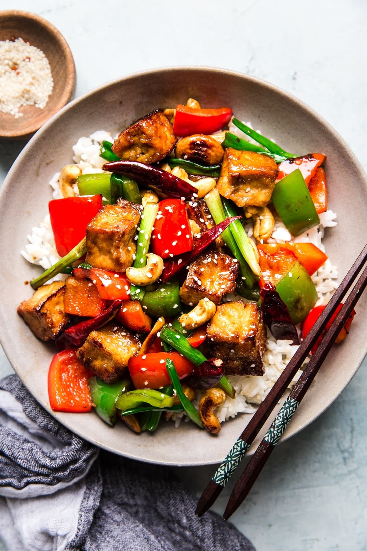 What is Kung Pao tofu made of?