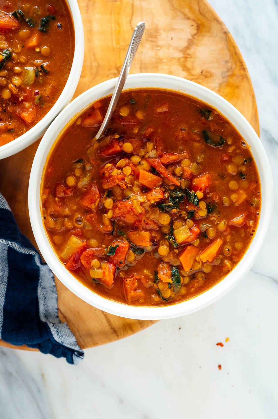 What is lentil soup made of?