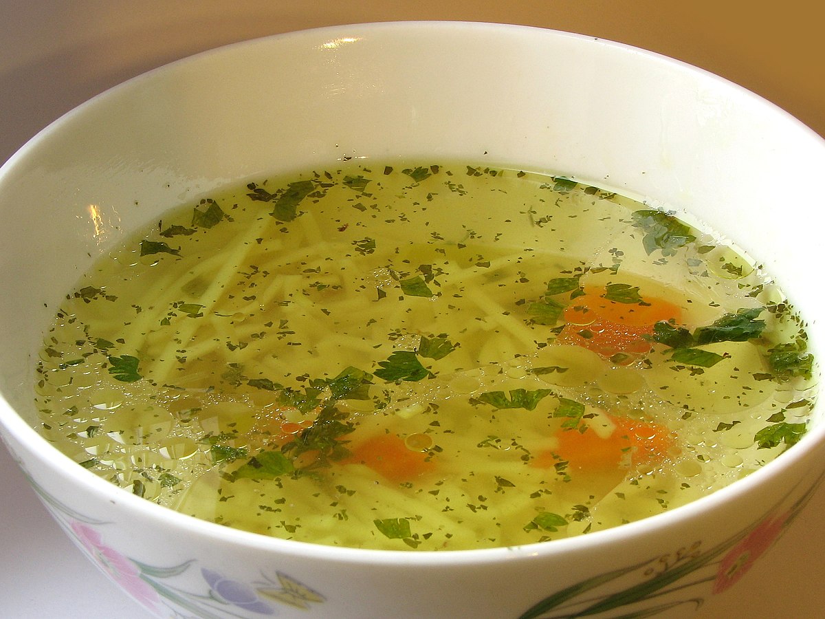 What is meant by broth soup?
