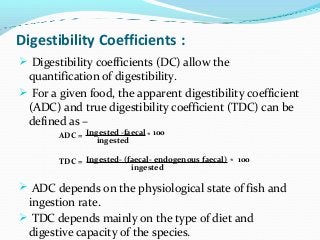 What is meant by digestibility coefficient?