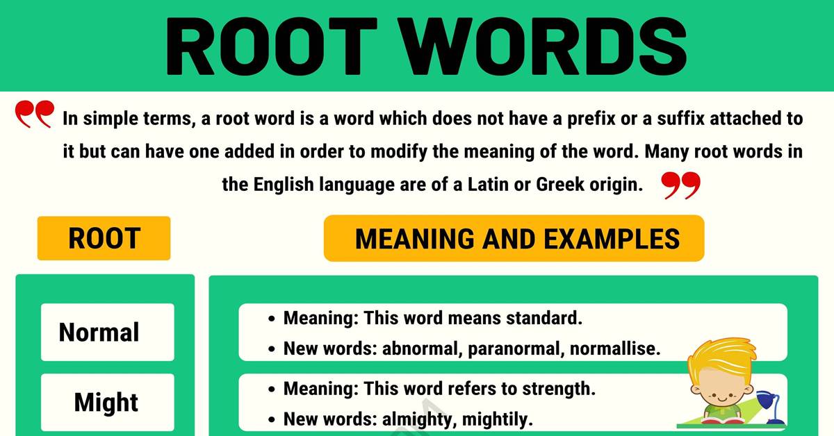 What is meant by root word?