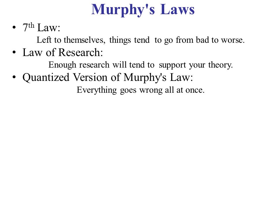 What is Murphy theory?