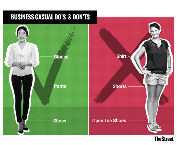 What is not appropriate for business casual?