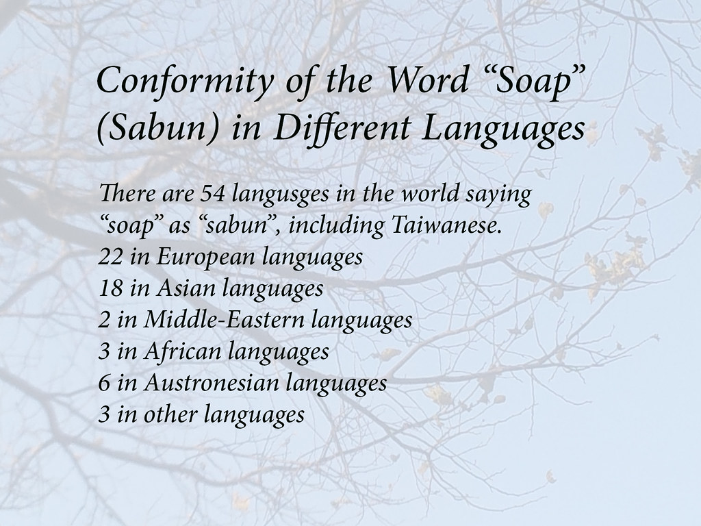 What is origin of word sabun?