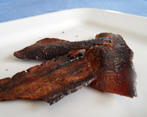 What is overcooked bacon?