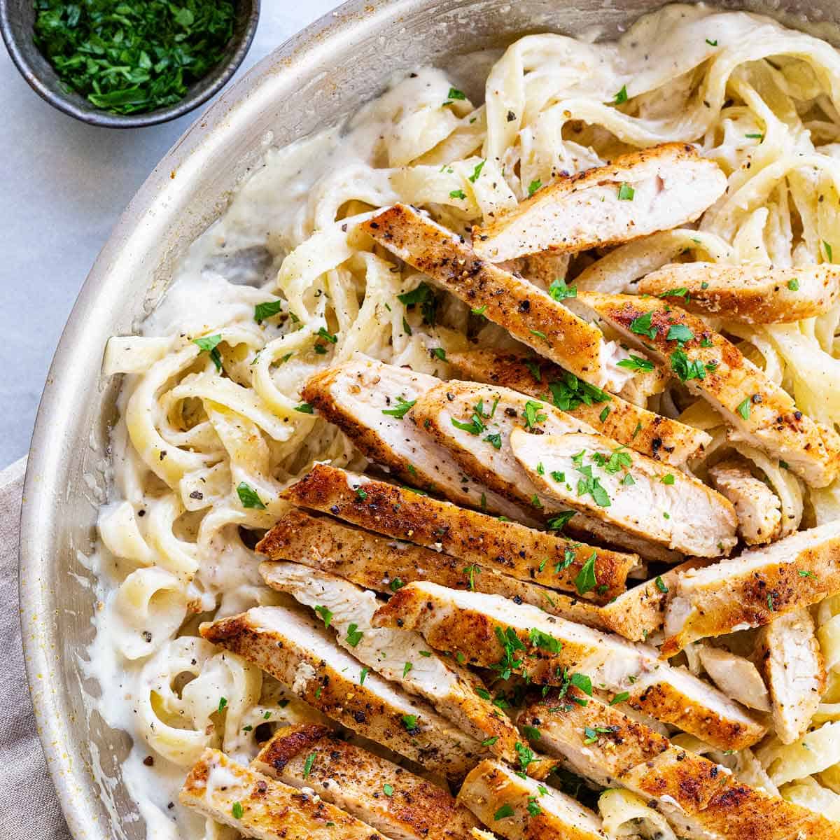 What is pasta chicken Alfredo?