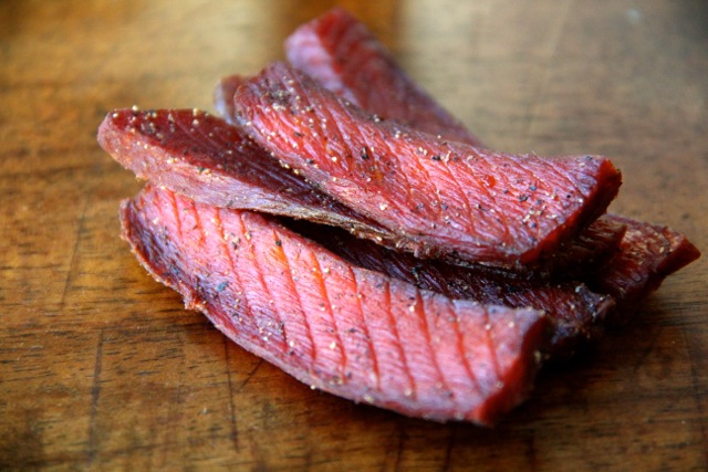 What is salmon jerky made of?