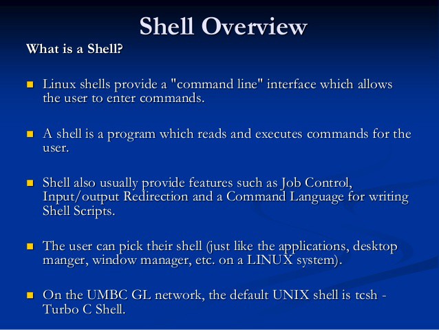 What is shell explain?