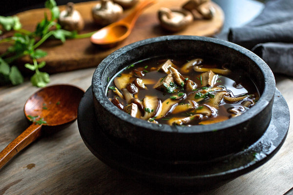 What is silken tofu mushroom soup?