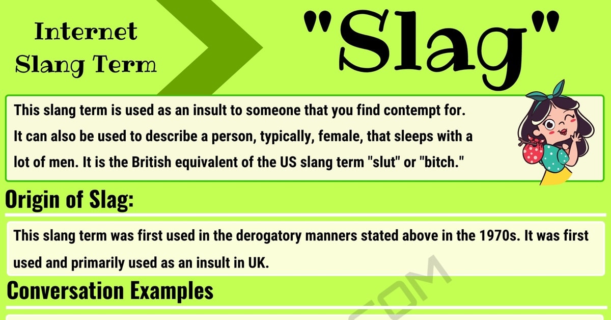 What is slag UK slang?