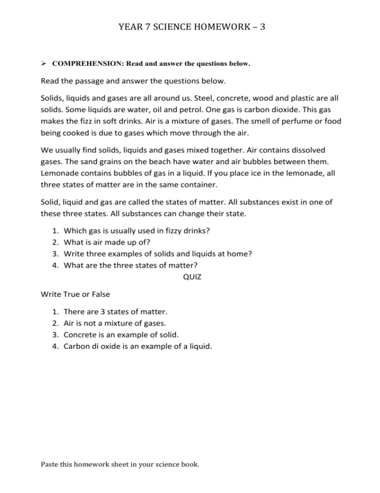 What is solid liquid and gas answer?