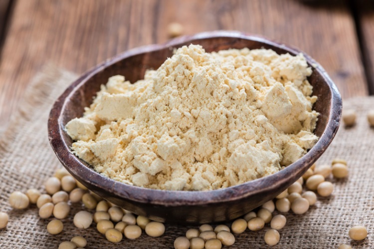 What is soy flour made of?