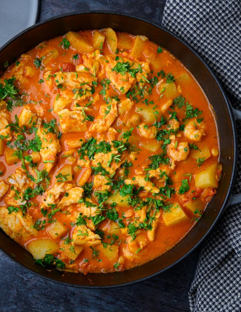 What is Spanish fish stew with potatoes?