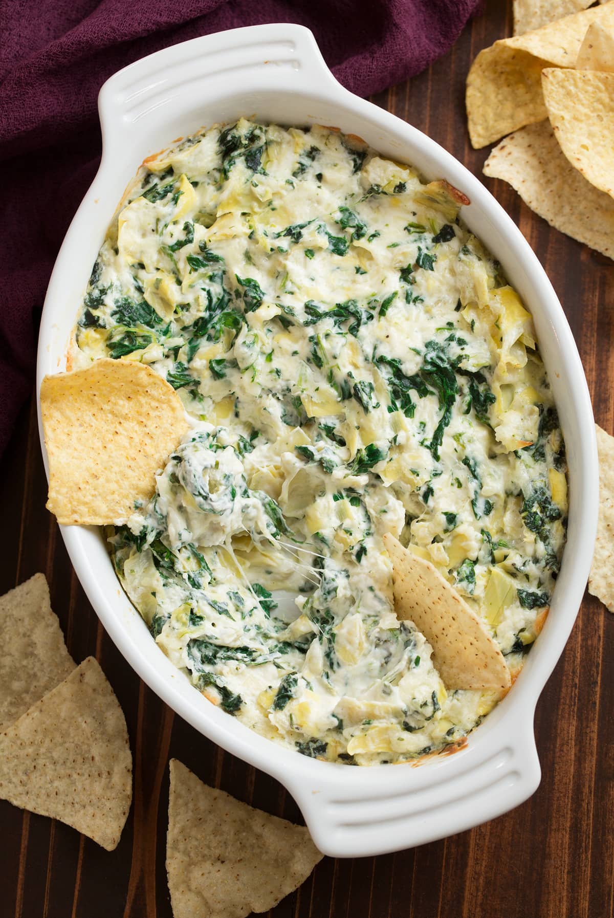 What is spinach artichoke dip made of?