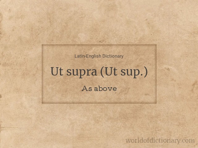 What is SUP in Latin?