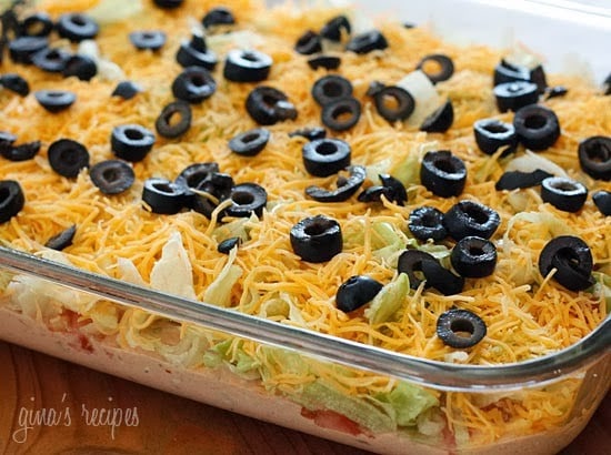 What is taco dip made of?