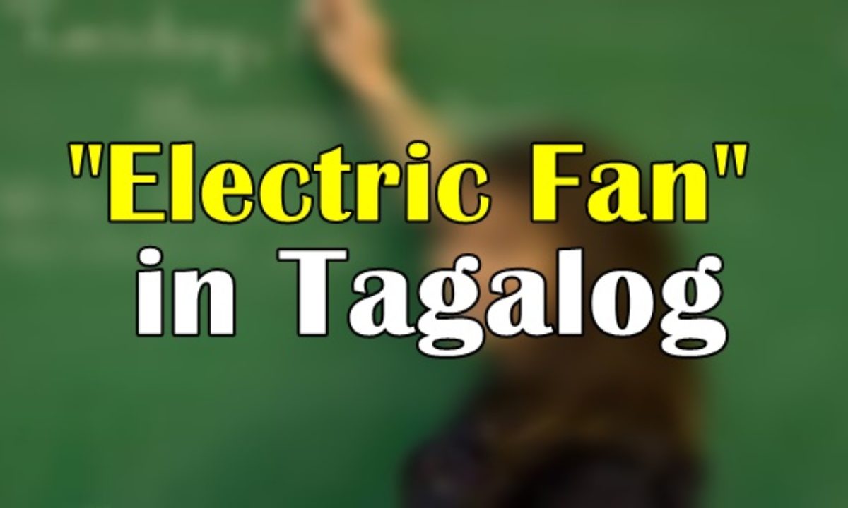 What is Tagalog of electric fan?