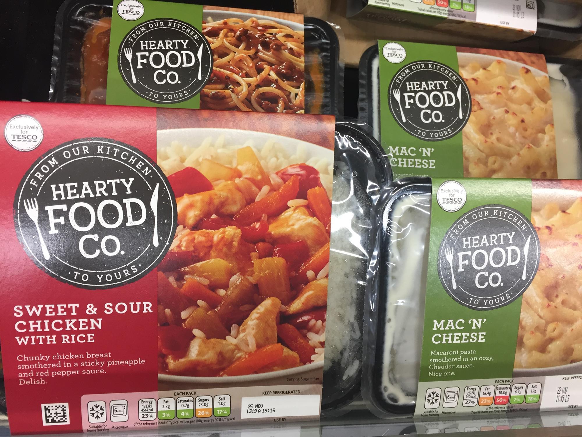 What is Tesco hearty food co?