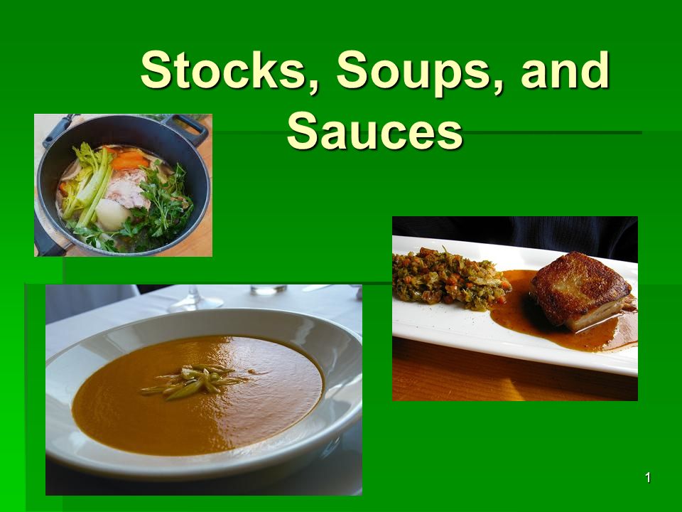 What is the base of all stocks soups and sauces?