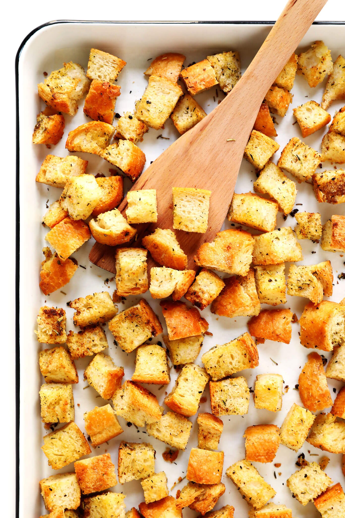 What is the best way to cook croutons?