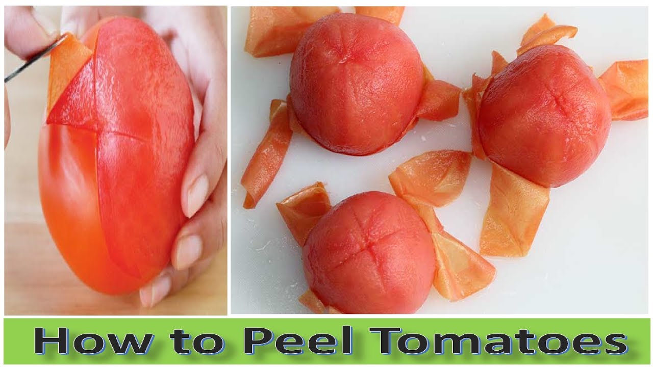 What is the best way to remove the skin from a fresh tomato?