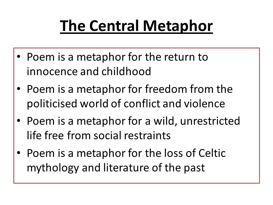 What is the central metaphor of the poem?