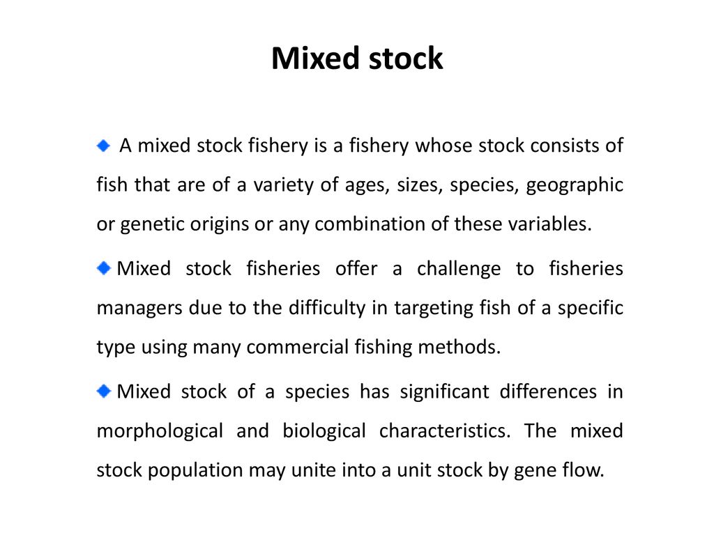 What is the characteristics of fish stock?